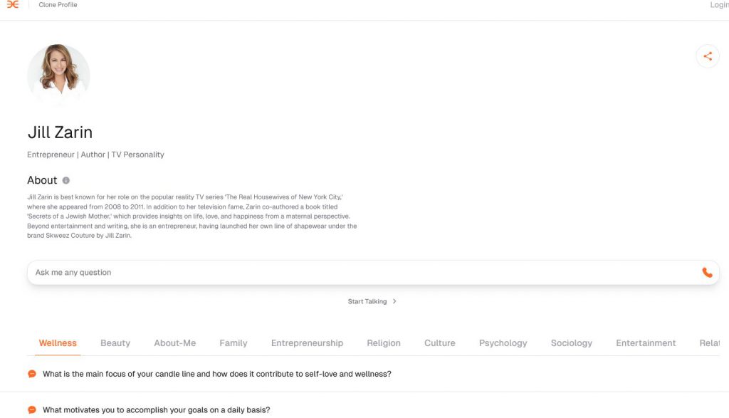 Jill Zarin now has an AI-powered clone – Foxella